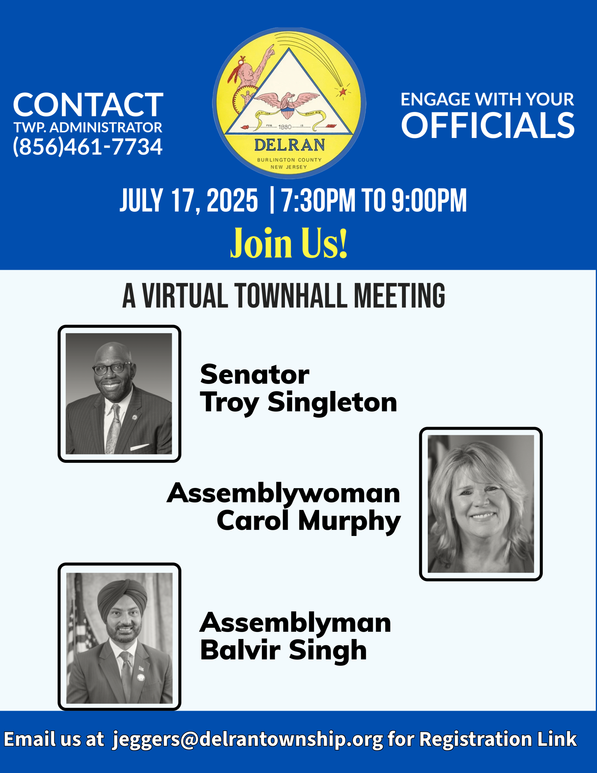 Virtual Townhall Meeting - July 17, 2025 | Delran Township - Burlington ...