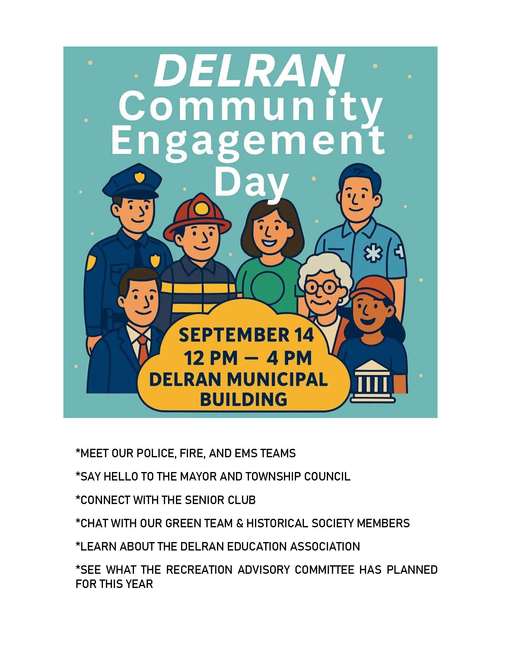 Community Engagement Day - September 14, 2025 | Delran Township ...
