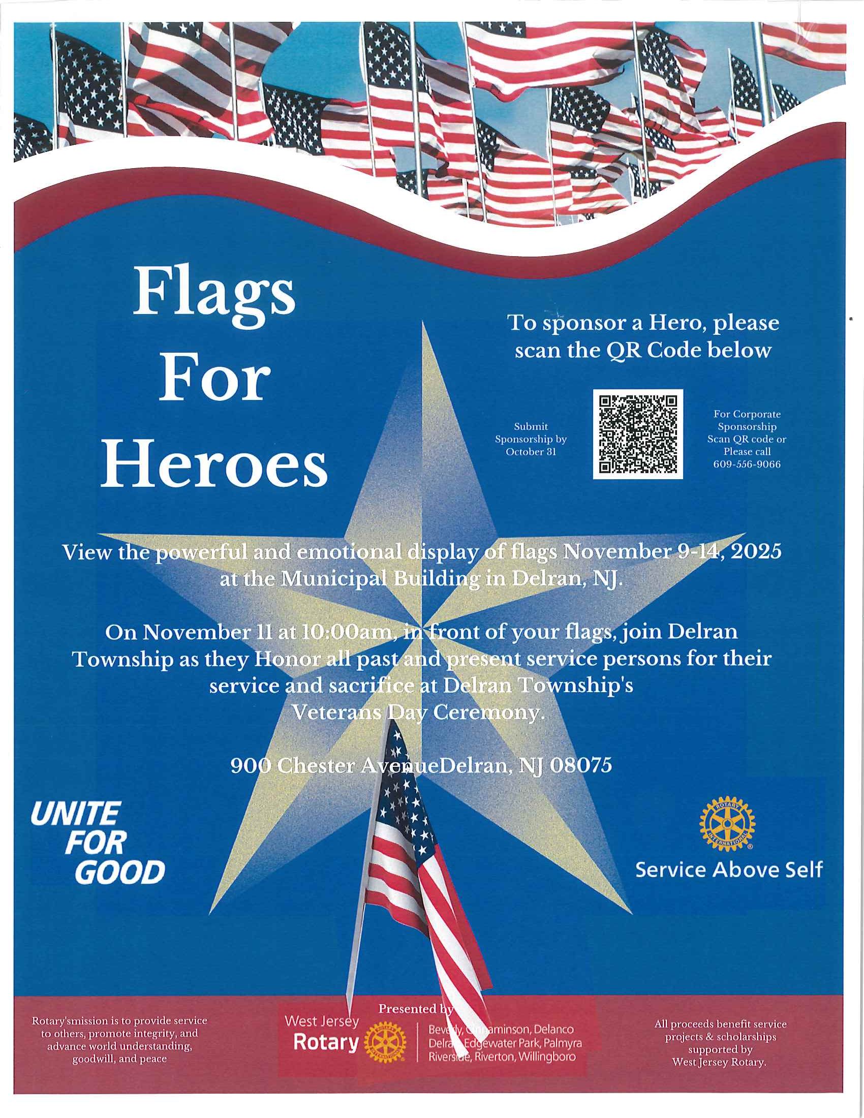 Flags for Heroes | Delran Township - Burlington County, NJ