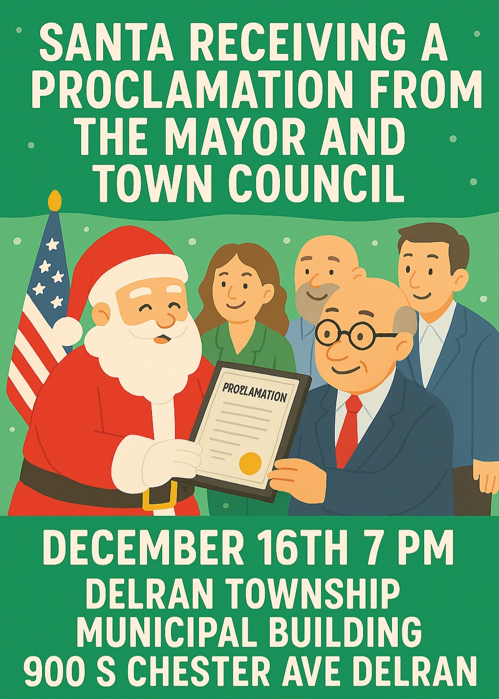 Santa Proclamation & Pictures - December 16, 2025 | Delran Township ...