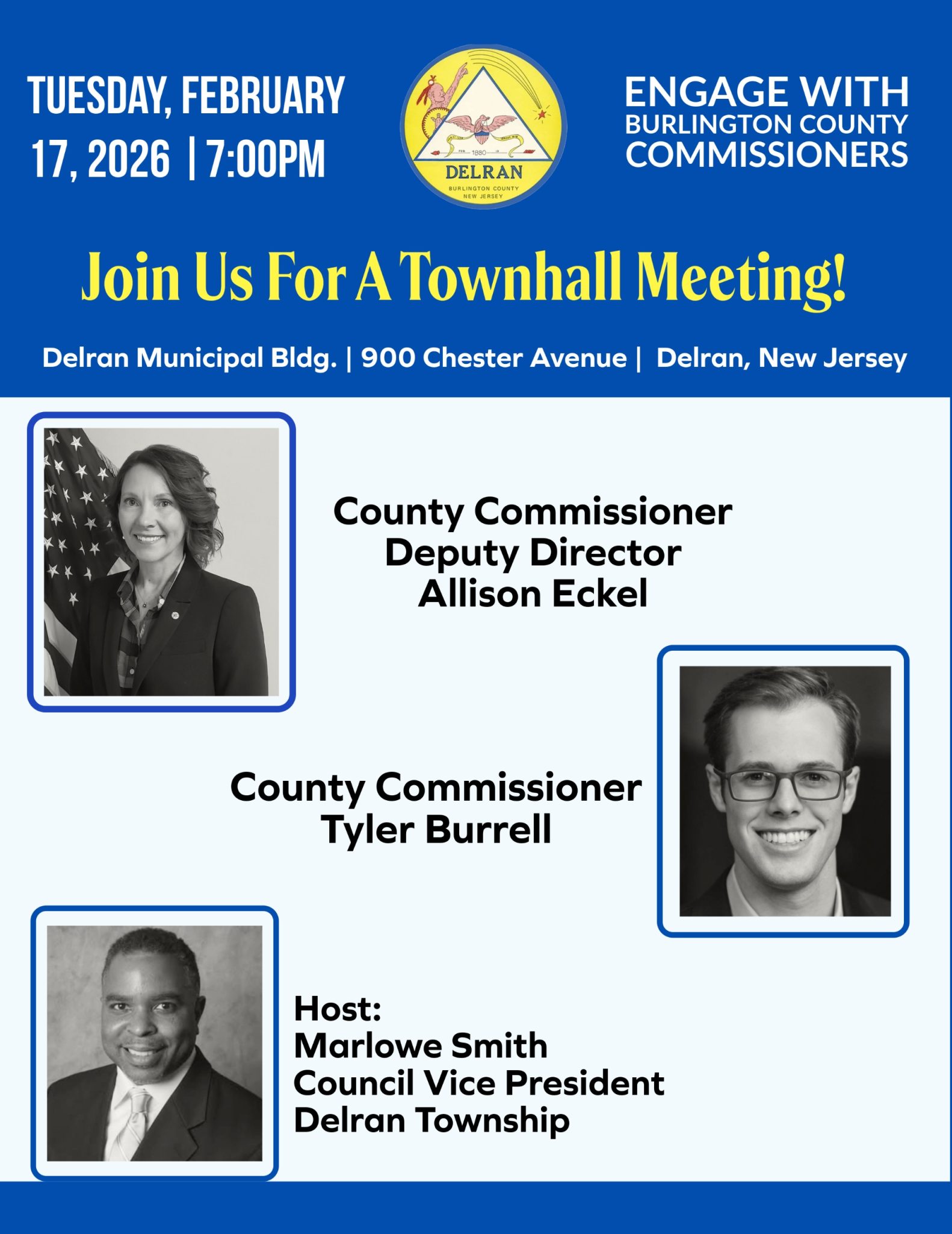 Townhall Meeting - February 17, 2026 - 7:00 P.M. | Delran Township ...